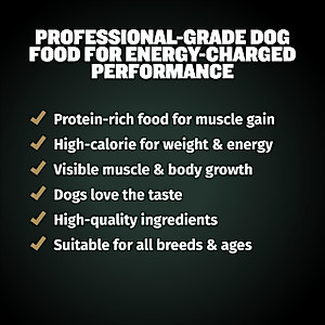 Bully Max Pro 2X High Calorie & High Protein Dry Dog Food for Puppy & Adult Dogs - Healthy Weight Gain & Muscle Building for Small & Large Breeds - Slow-Cooked, 600 Calories/Cup, Chicken Flavor, 4lb.