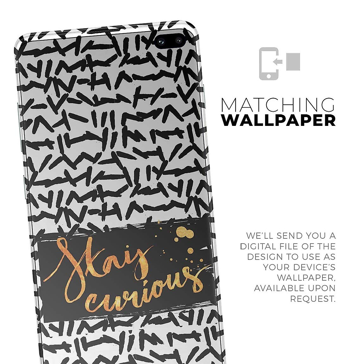 DesignSkinz Lux Stay Curious Protective Vinyl Decal Wrap Skin Cover Compatible with The Samsung Galaxy S20 (Screen Trim & Back Glass Skin)