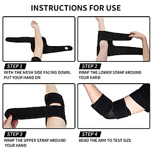 Diyukk Adjustable Elbow Brace - for Tendonitis and Tennis Elbow-Elbow Sleeve Weightlifting-Elbow Support Brace for Left & Right Arm - Arm Brace for Bursitis