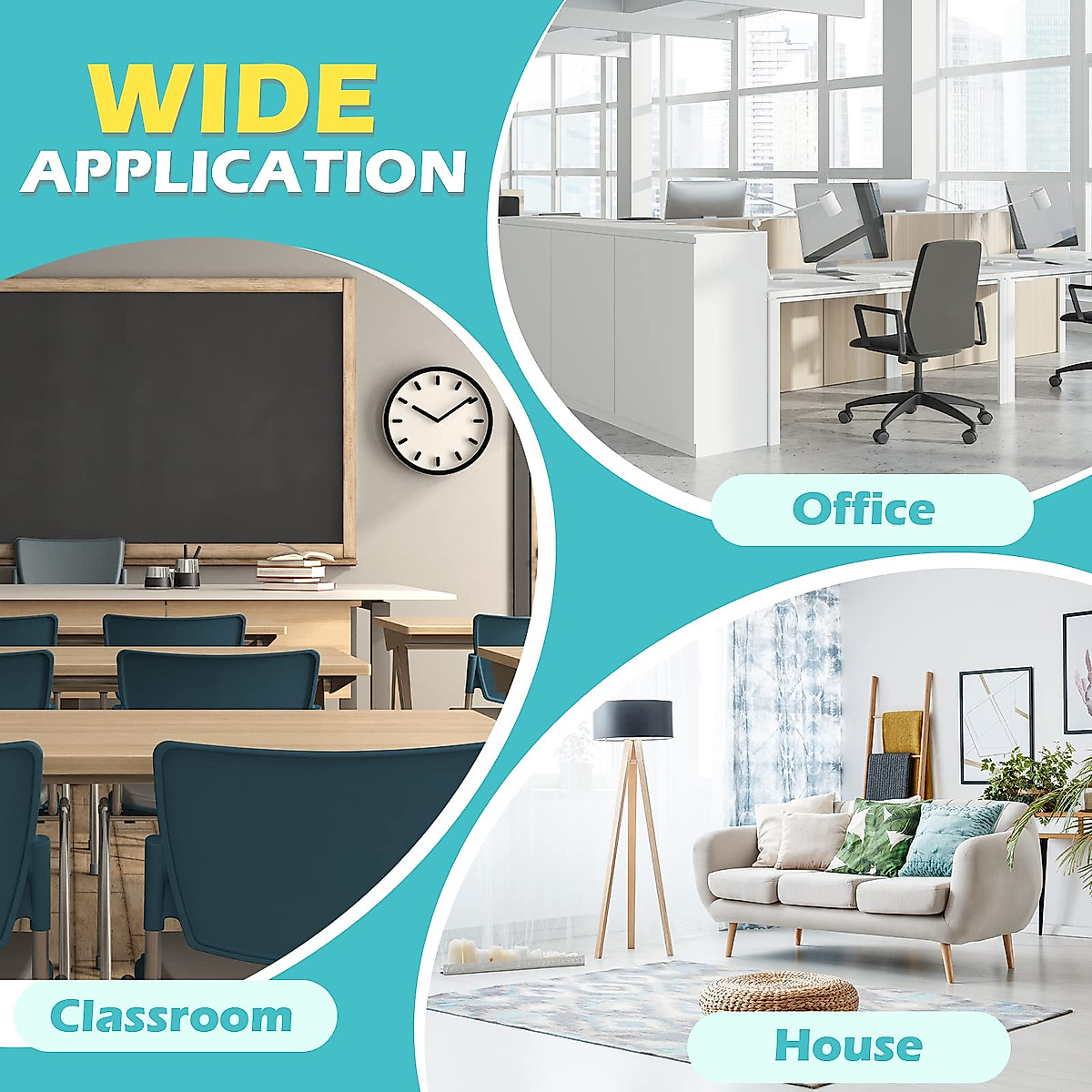 Door Stoppers for Bottom of Door - 4 Pack Rubber Security Wedge Stackable Heavy Duty Door Stop with Holder for Home Office Classroom on Carpet, Concrete, Linoleum & Wood House Warming Gifts New Home