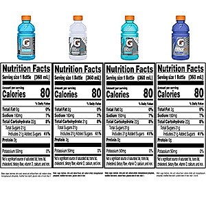 Gatorade Thirst Quencher, Frost 4 Flavor Variety Pack, 12 Fl Oz Bottles, (24 Pack)