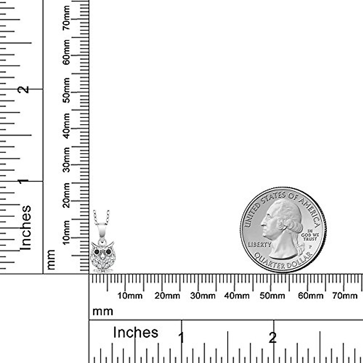 Gem Stone King 925 Sterling Silver Owl Pendant Necklace For Women Jewelry Gifts With 18 Inch Chain