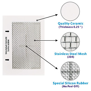LUFUTATECH Universal Ceramic Ozone Plates for Generic Ozone Generators Washable Purification Air Purifier, 6.5" x 4.5" Inches Replacement Ozone Plates (3 Pack)