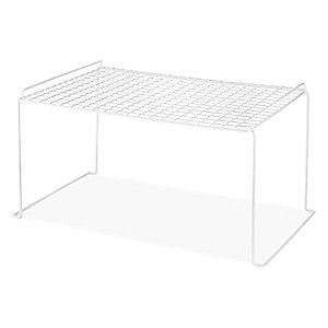 Whitmor White Wire Stacking Shelf Large