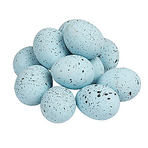 Creative Co-Op Boxed Set of 12 Blue Speckled Ceramic Robin Eggs
