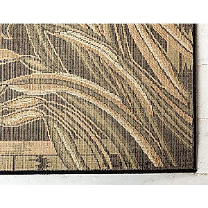 Unique Loom Barnyard Collection French Country Inspired Cottage Rooster Design Area Rug (2' 0 x 8' 0 Runner, Black/Ivory)