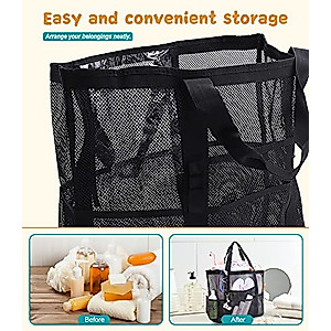 Alidor Large Capacity Mesh Shower Caddy Portable for College Dorm Room Essentials, 9-Pockets, Hanging Shower Tote Bag for Bathroom, Swimming, Beach, Fitness, Gym