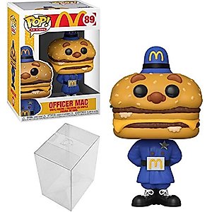 Funko Pop! Ad Icons: McDonald's - Officer Big Mac Bundle with 1 PopShield Pop Box Protector