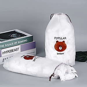 Fresh Stretch Fresh Keeping Bags PE Cling Film Bags Reusable Elastic Food Bowl Lids Kitchen Supplies for Food Fruit Vegetable Meat Preservation (200pcs)