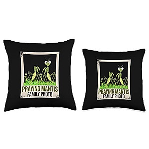 Praying Mantis Costume Insect Lover Bug Mantises Funny Insect Praying Mantis Family Photo Throw Pillow, 16x16, Multicolor