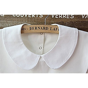 Magik Choker Necklace Unisex Women Peter Pan Detachable Lapel Shirt Fake False Collar (Peter Pan-White)