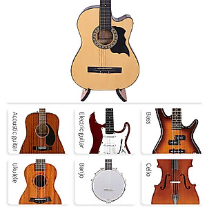 Wooden Guitar Stand Instrument Stand Portable Collapsible Guitar Holder for Acoustic Classical Guitar(Mahogany)