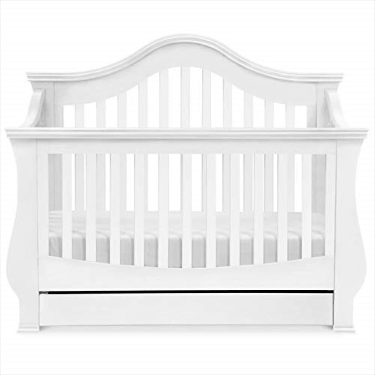 Davinci Ashbury 4-in-1 Convertible Crib with Toddler Bed Conversion Kit in Warm White, Greenguard Gold Certified