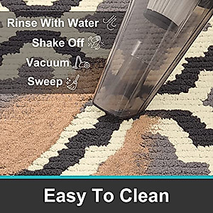Kitinjoy Indoor Door Mat, Non-Slip, Absorbent, Dirt Resist, Entryway Mat, Low-Profile Inside Welcome Front Doormats for Entrance(32x20 inches, Grey)