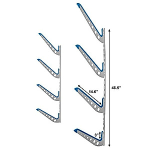 StoreYourBoard Beach Chair and Umbrella Wall Storage Rack, Metal Adjustable 4 Level Beach Gear Hanger, Garage and Home Organizer
