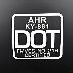 AHR Open Face Motorcycle Helmet 3/4 Half Helmet for Cruiser Scooter Street Bike Moped DOT Model Run-O6 (Matte Black, S)