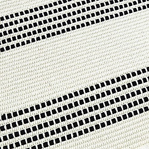 Boho Bathroom Rug 2X3 ft LEEVAN Geometric Cotton Striped Rug with Tassel Door Mat Cotton Line Indoor Floor Mat Bohemian Hand Woven Chic Printed Bedside Rugs for Kitchen Living Room