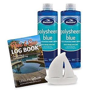 2 Pack BioGuard Polysheen Blue Swimming Pool Water Clarifier (1 Quart Bottles)