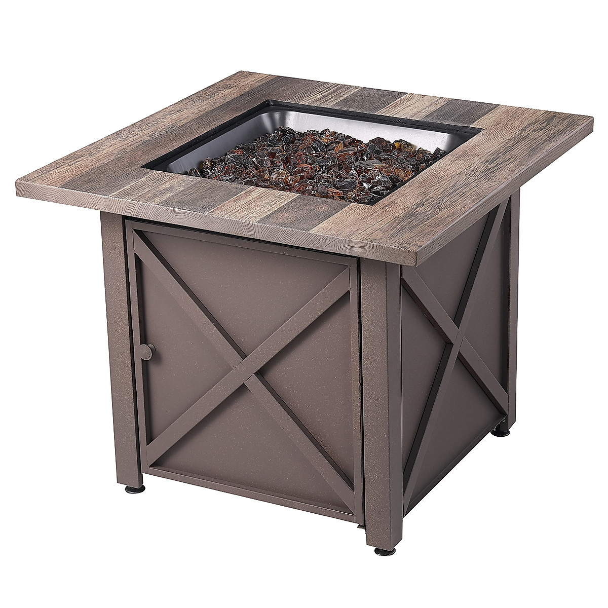 Endless Summer GAD15264SP 30-in W 50000-BTU Brown Tabletop Steel Propane Gas Fire Table
