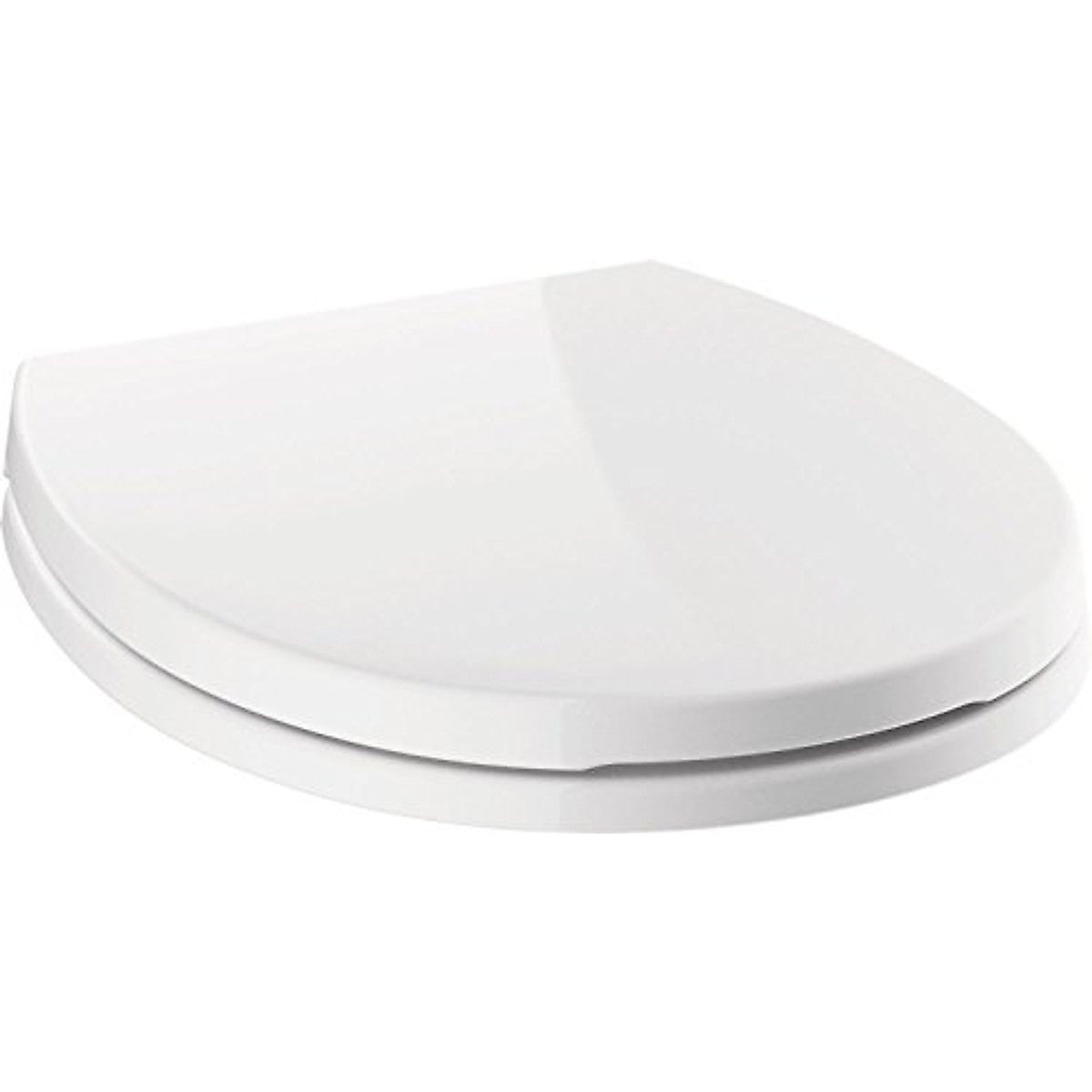 DELTA -FAUCET Morgan Round Front Slow-Close White Toilet Seat with Non-Slip Seat Bumpers, White 801903-WH