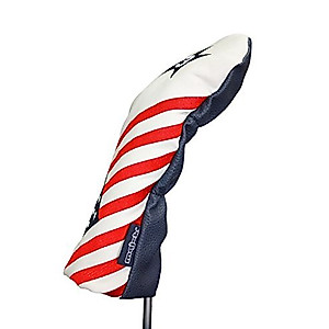 USA 3 & H Headcover Patriot Golf Vintage Retro Patriotic Fairway Wood and Hybrid Head Cover Fits All Modern Fairway Wood and Hybrid Clubs