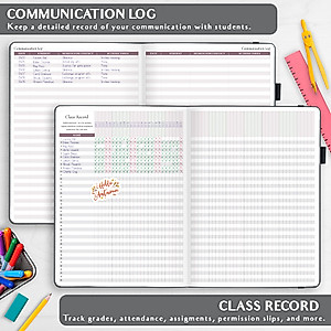 Legend Teacher Planner – Undated Lesson Plan Book for Teachers with Weekly & Monthly Calendars - Classroom Organization & School Year Planner – 8.5”x11.5” Hardcover (Mystic Gray)