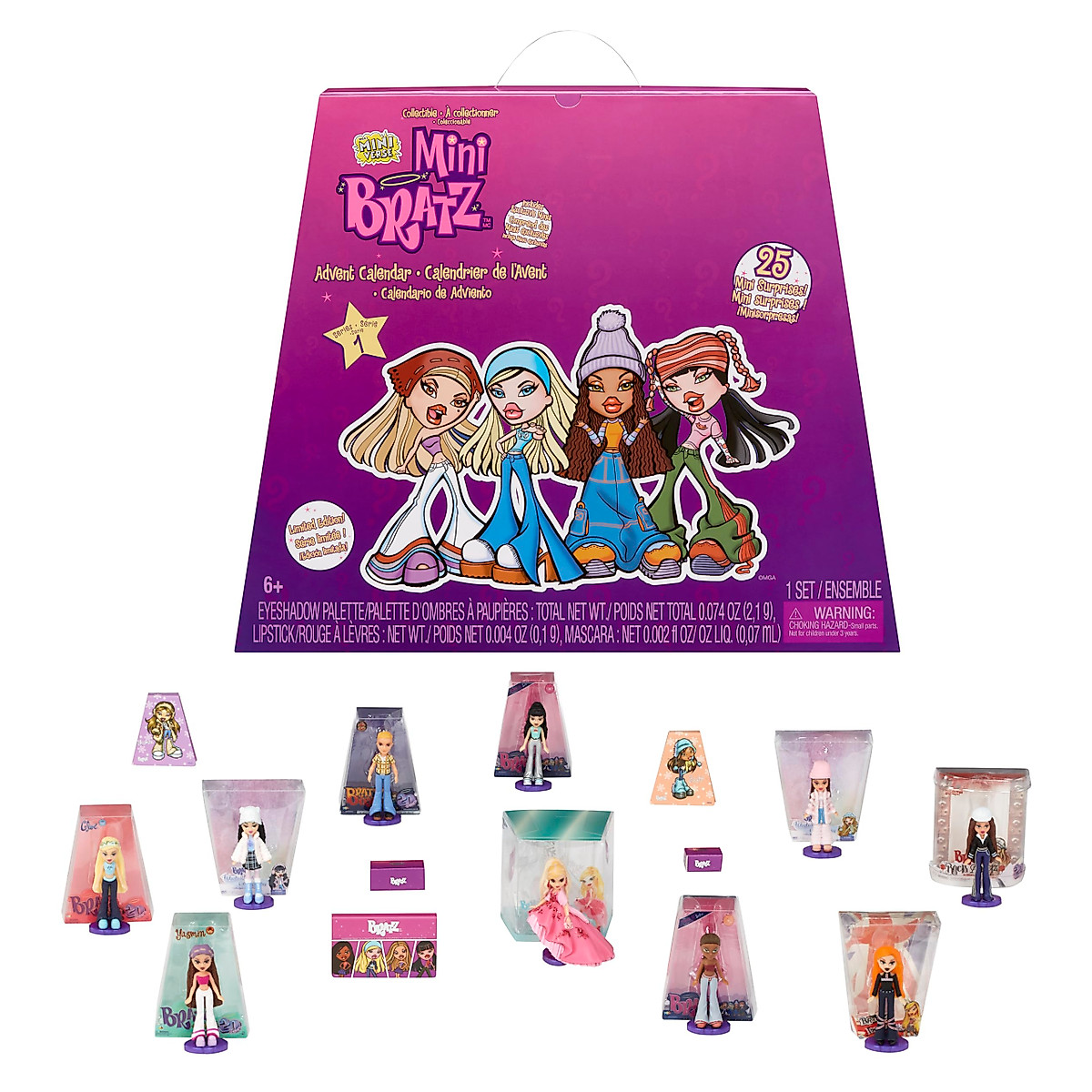 MGA's Miniverse Bratz Minis Advent Calendar - 25 Surprises, Y2K Nostalgia, Collectors Ages 6 7 8 9 10+