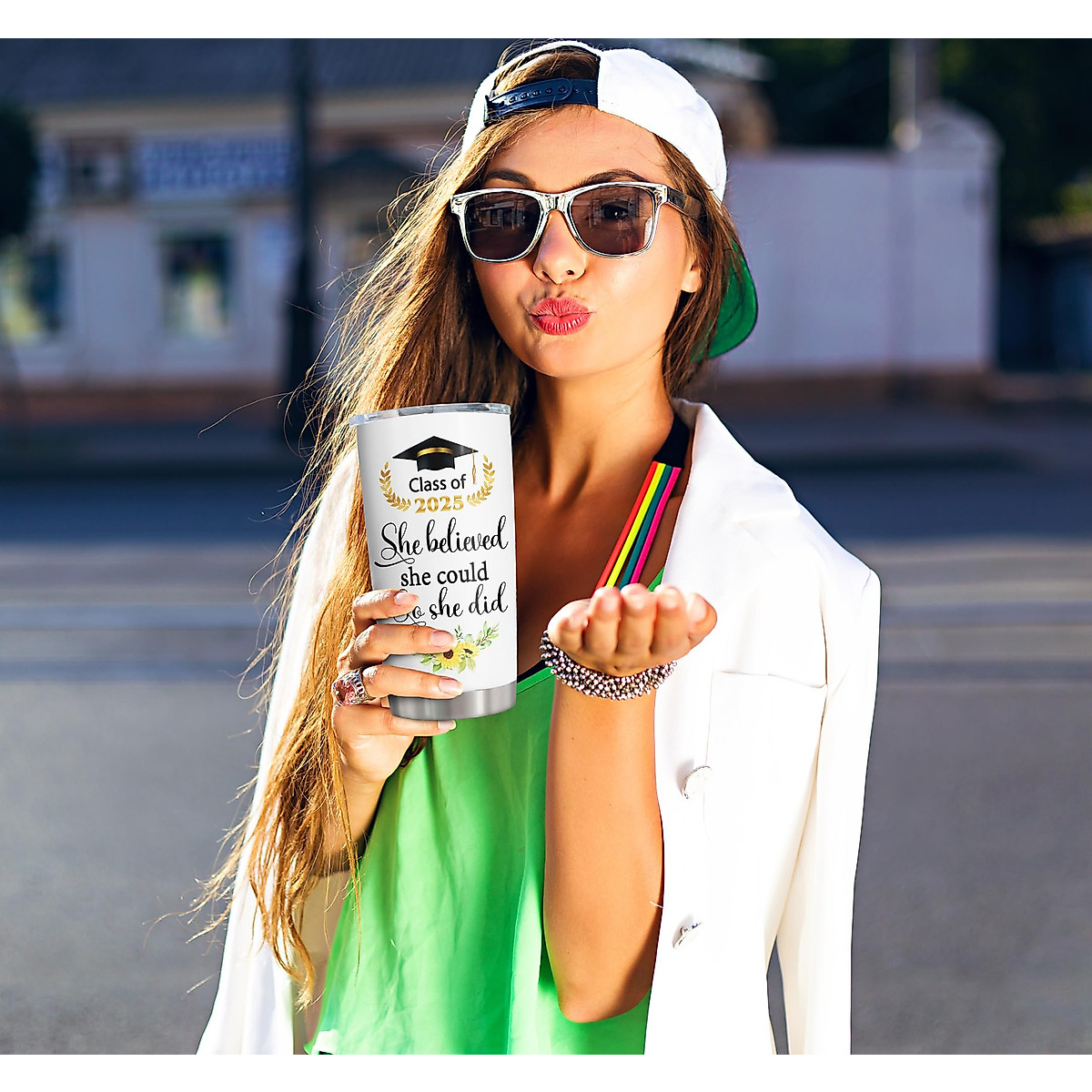 Pudmaple Graduation Gifts Tumbler 20oz, 2025 Graduation Gifts Mug, College/High School/Middle School Grad Gift for Graduates Women/Female 2025, Graduate Present Cup