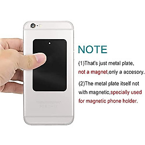 Mount Metal Plates Replacement Kits with 3M Adhensive for magnetic Car Mount Phone Holder 4 Pack (2 Rectangle 2 Round)