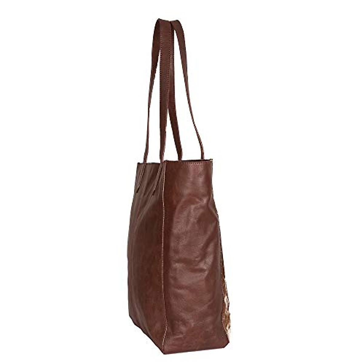 Mona B Hailey Genuine Western Cowhide and Leather Tote Handbag Plus a Bonus Bag Vegetable Dyed with RFID Blocking
