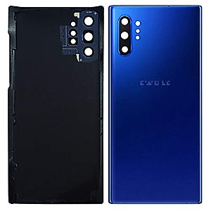 Cell4less Back Glass Replacement Kit for Galaxy Note 10 + Plus with Preinstalled Camera Lens & Adhesive (Aura Blue)