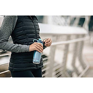 CamelBak Peak Fitness Chill Insulated Gym Water Bottle - Squeeze Bottle - 17oz, White/Silver