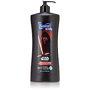 Suave Kids 3 In 1: Shampoo + Conditioner+ Body Wash Star Wars Kylo Ren Hyperspace Apple, 28 Ounce