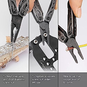 Nextool EDC Keychain Multitool, 10 in 1 Mini Pocket Knife Multi Tool with Needlenose Pliers, Scissors, Mini Useful Cool Gadgets for Men, Gifts For Dad Men Him Boyfriend-Dark