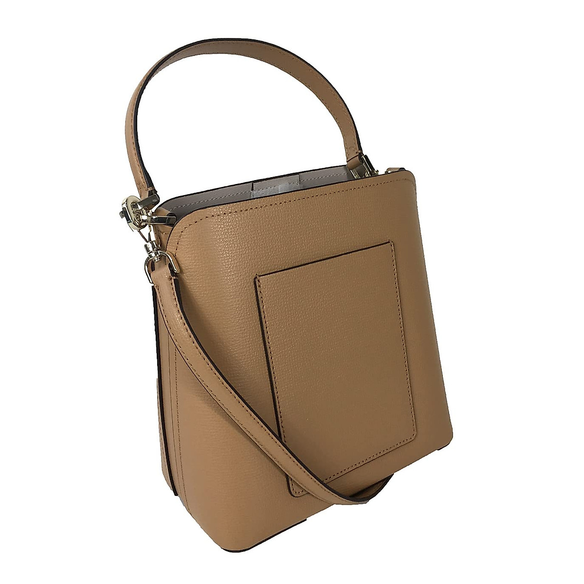 Kate Spade Darcy Refined Grain Leather Small Bucket Bag Crossbody (Classic Saddle)