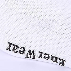 EnerWear 10P Pack Men's Cotton Moisture Wicking Cushion Low Cut Socks (10-13/Shoe: 6-12, White)