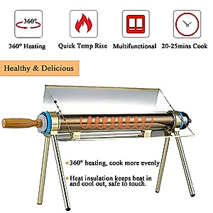 HYUNLAI Solar Oven Solar BBQ Cooker Compact Sun Oven 3.3lbs Large Capacity Camp Stove Portable BBQ Grill for Outdoor Travel Camping Backpacking Family Party