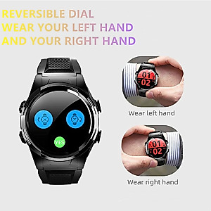 Rainbuvvy Smart Watch with Wireless Earbuds, 1.3 Inch Bluetooth 5.0 Waterproof & 2-in-1 TWS Bluetooth 5.1 Earphones, 320mAh Long Standby, Fitness Activity Tracker for Android iOS Phone (Steel-Black)