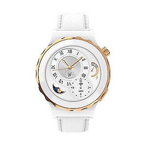 HANDA Smart Watch for Women, Fitness Tracker Smartwatch with Heart Rate Blood Oxygen Sleep Monitor Bluetooth Call Pedometer AI Voice Control IP67 Waterproof Activity Tracker for Android iOS (Gold)