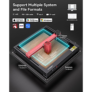 ATOMSTACK Pro Series Laser Engraver, Unibody Laser Cutter and Engraving Machine, 600mm/s High Speed Laser Engraver for Wood and Metal, Acrylic, Glass, etc.(24W-A24 Pro)
