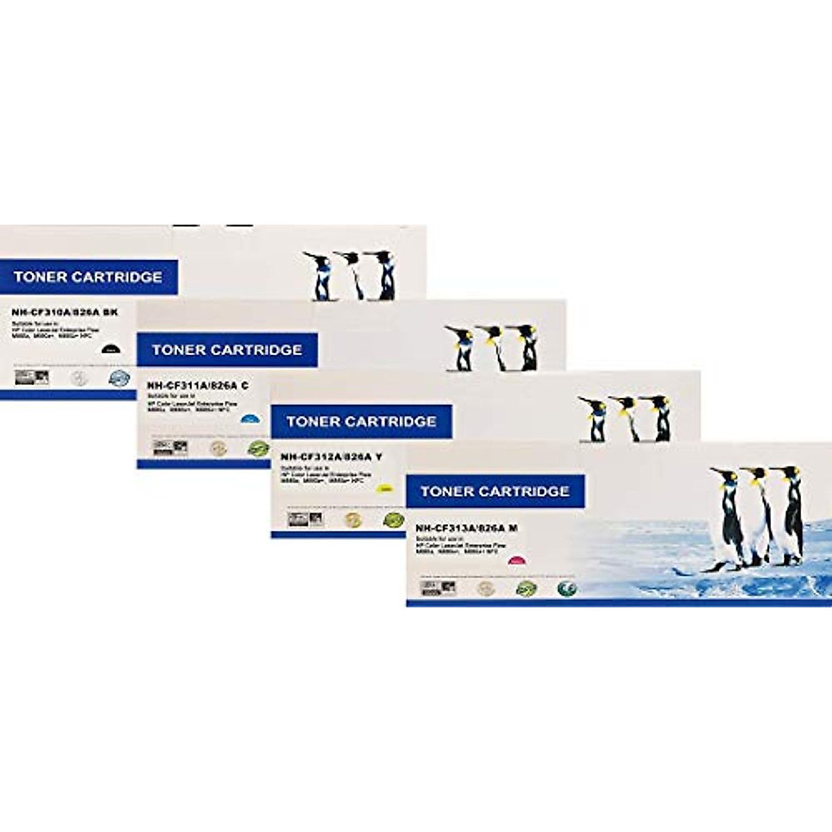 Search4Toner Compatible Replacement for HP CF310A, CF311A, CF312A, CF313A, 826A, Full Set, Lower Cost Alternative to Name Brand, Overall Defect Rates Less Than 1%