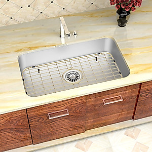 Lonsince Gold Sink Protector,24 15/16" X 13 1/8" Kitchen Sink Grid Gold,Stainless Steel Sink Protector,Sink Bottom Grid,Sink Grate