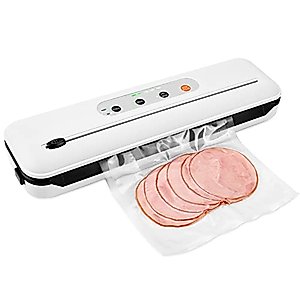Toprime Vacuum Sealer Machine, 4-in-1 Automatic Vacuum Food Sealer One-touch VAC & SEAL for Food Preservation & Sous Vide with Full Starter Kits(White)