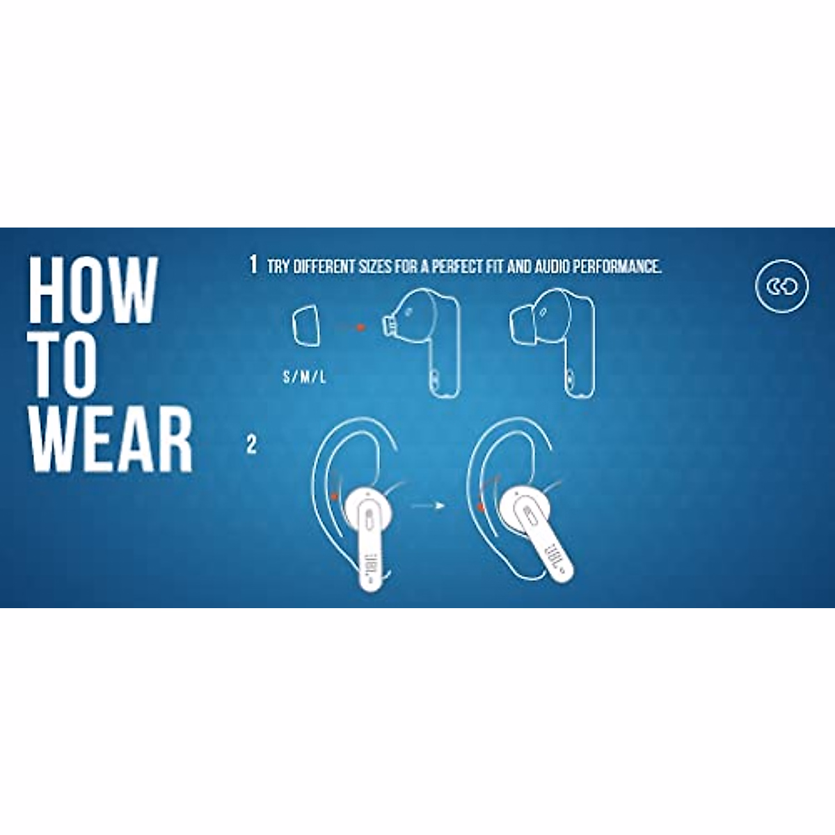 JBL Tune 230NC TWS True Wireless In-Ear Noise Cancelling Headphones - Blue, Small