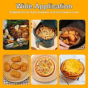 Air Fryer Paper Liners,120PCS Non-Stick Parchment Liner 7.9"Air Fryer Disposable Paper Liner Round Air Fryer Disposable Paper Liner Oil-Proof, Food Grade Paper Liner for Baking Roasting Microwave
