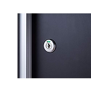 TRINITY 24 Inch Garage Storage Cabinet, 22 Gauge Steel, Wall-Mount, Adjustable Shelf and Reversible Door for Tools, Cleaning Supplies, and More, Black