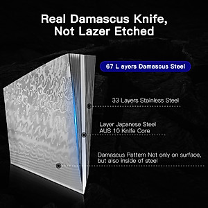 NFSQ Chef Knife Ultra Sharp Kitchen Knife Set 8-Piece, Premium High Carbon Stainless Steel Chefs Knife Set, Ergonomic Handle Professional Knives Set for Kitchen with Gift Box