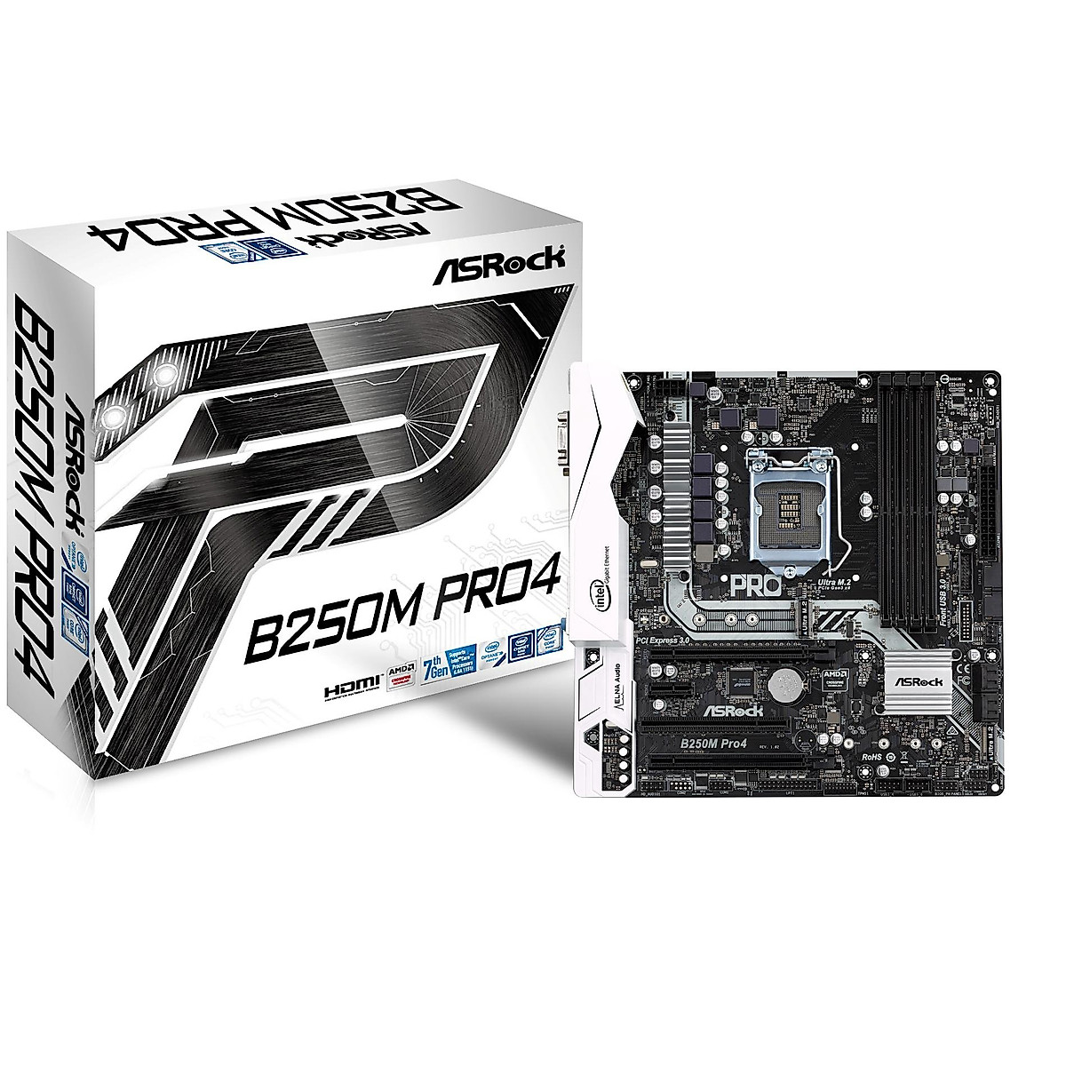 ASRock Motherboard Motherboards B250M PRO4