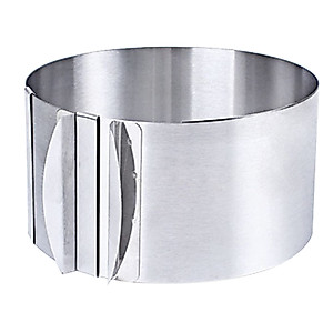 Meech Cake Ring Mold 6 to12inch Adjustable Cake Mousse Mould Cake Decor Mold Ring Molds for Baking 6 Stainless Steel