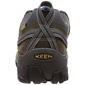 KEEN Men's Targhee 2 Low Height Waterproof Hiking Shoes, Gargoyle/Midnight Navy, 10.5 US